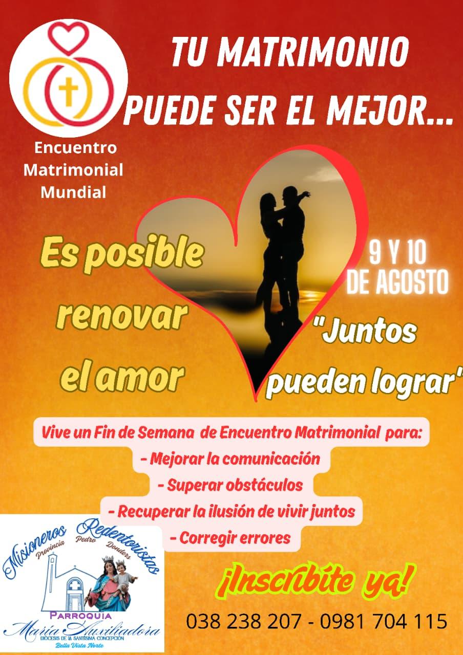 Renovar el amor es posible: Encuentro Matrimonial en Bella Vista Norte ...